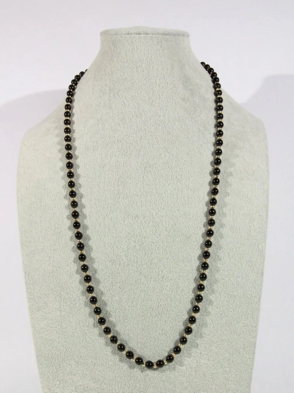 Monet | Jewelry | Vintage Monet Black And Gold Beaded Necklace | Poshmark
